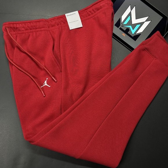 Jordan | Pants | Jordan Essentials Jumpman Fleece Pants Red Mens Sizes ...